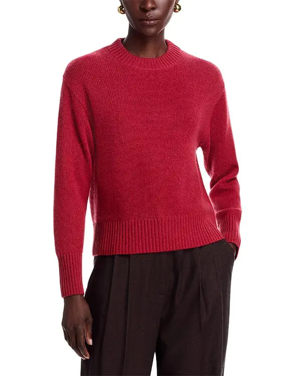 Bloomingdale'S Boxy Crewneck Cashmere Sweater - Clay