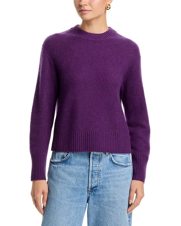 Bloomingdale'S Boxy Crewneck Cashmere Sweater - Fig