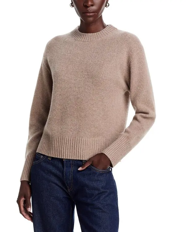 Bloomingdale'S Boxy Crewneck Cashmere Sweater - Sesame