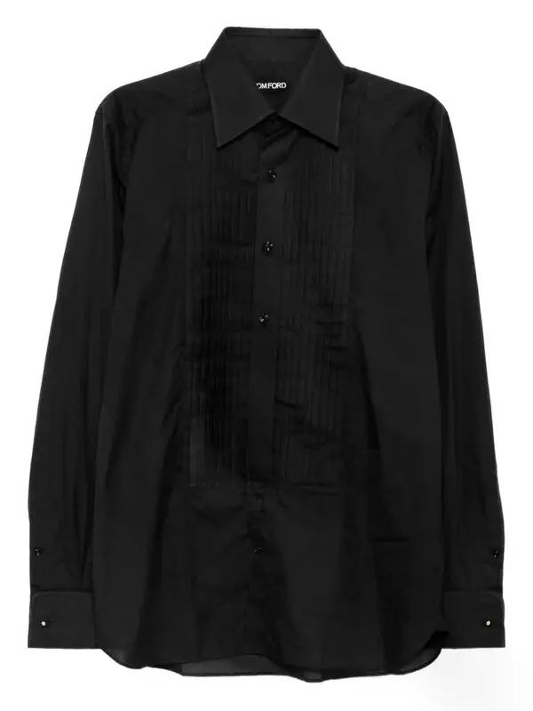 TOM FORD Cocktail-voile Cotton Shirt - Black