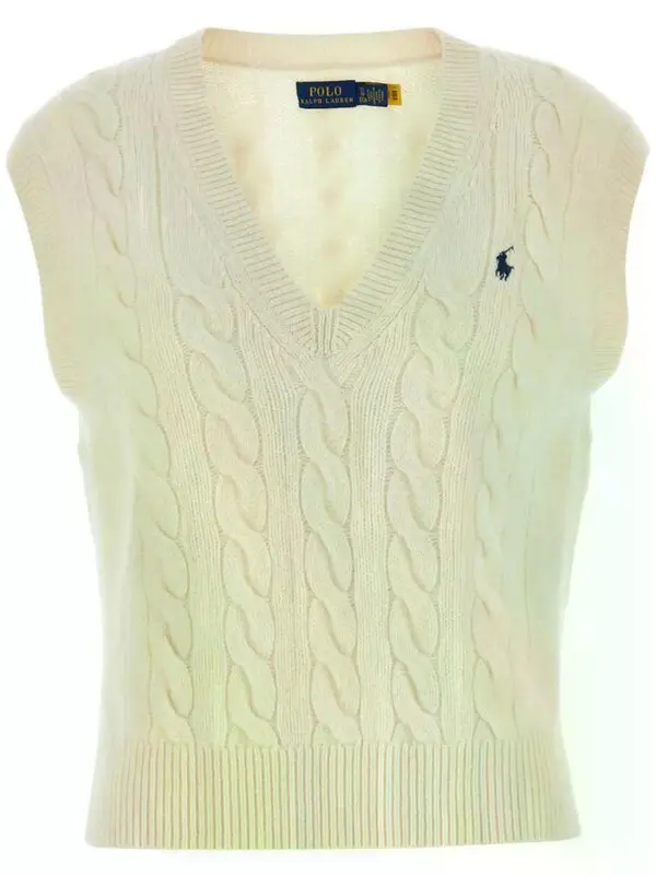 Polo Ralph Lauren Pony-embroidered Knit Vest - Neutrals