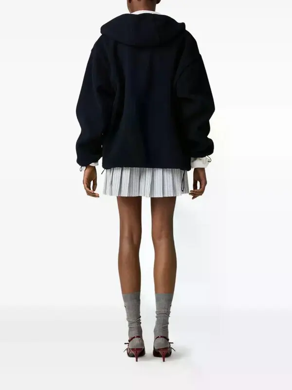 Miu Miu Cotton Fleece Zip-front Hoodie