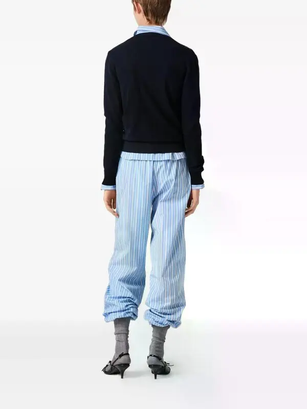 Miu Miu Cashmere Argyle Cardigan - Blue