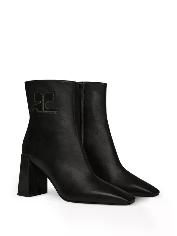 COURREGES 90mm Block-heeled Ankle Boots - Black