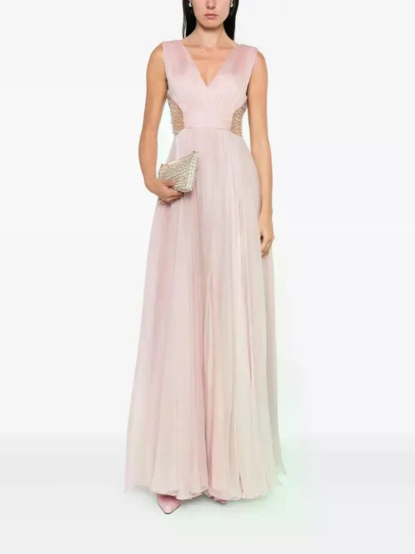 M.MARQUISE Rita Embellished V-neck Dress