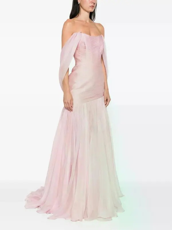 M.MARQUISE Adelina Pleated Strapless Dress - Pink