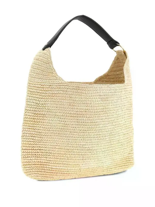 MAISON MICHEL Cristiana Raffia Shoulder Bag