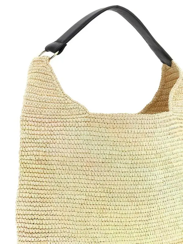 MAISON MICHEL Cristiana Raffia Shoulder Bag