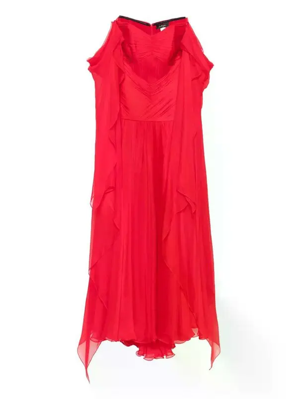 M.MARQUISE Monica Pleated Ruffled Dress
