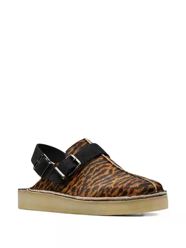 Clarks Trek Tortoiseshell Mules - Brown