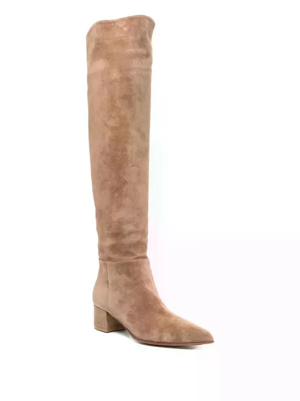 GIANVITO ROSSI 40mm Leather Knee-high Boots
