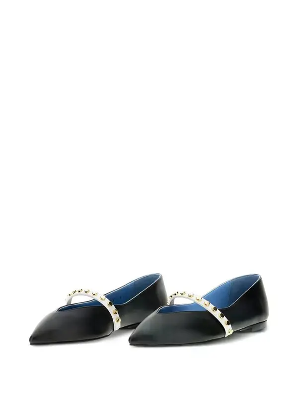 Alexander McQueen Pointed-toe Studded Flat Pumps