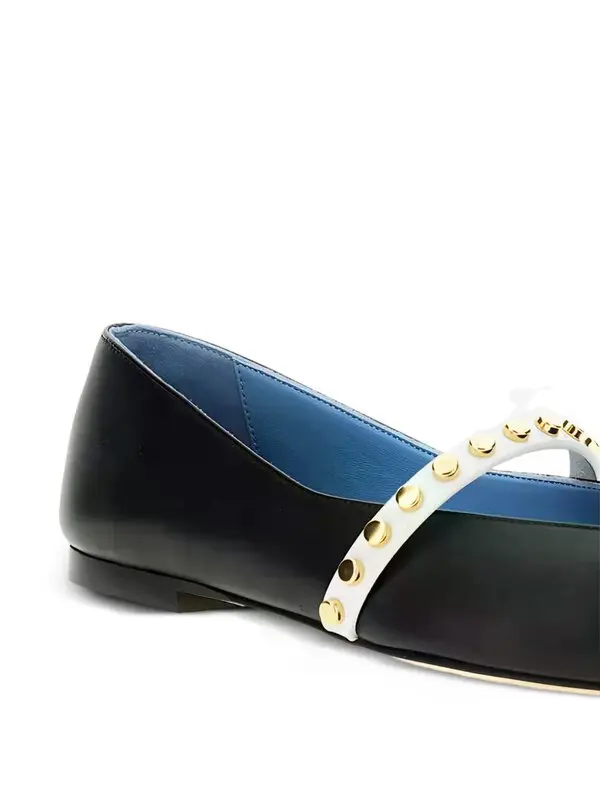 Alexander McQueen Pointed-toe Studded Flat Pumps