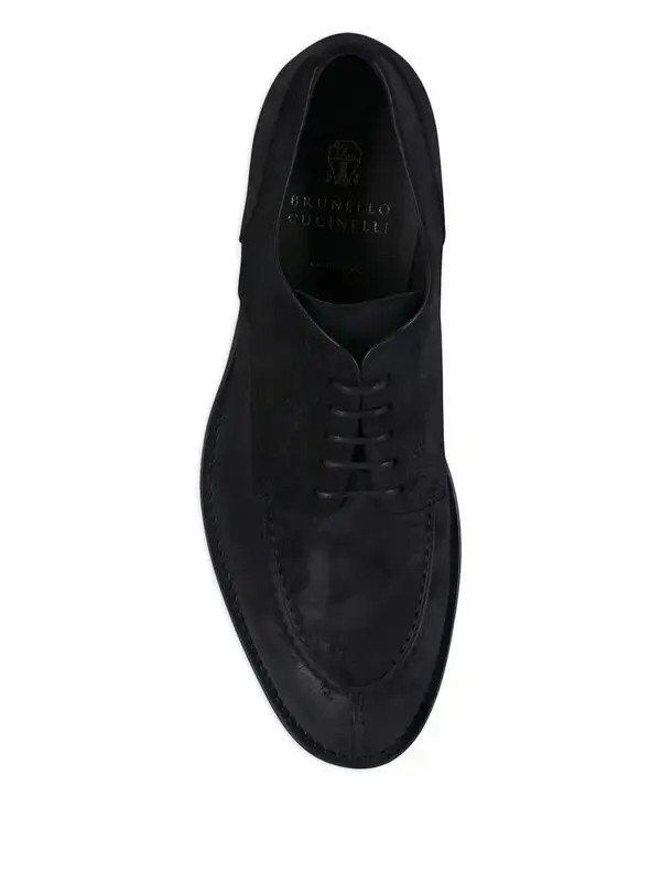 Brunello Cucinelli Lace-up Suede Derby Shoes