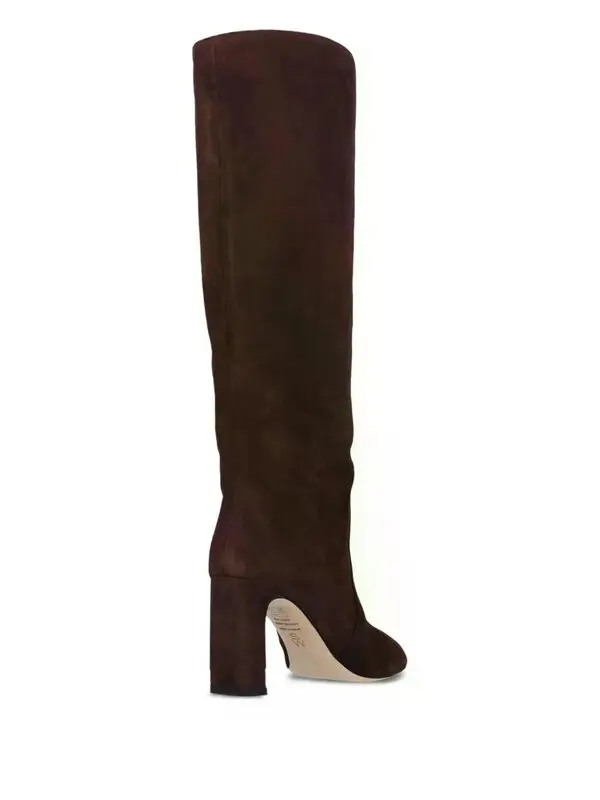 STUART WEITZMAN 85mm Block-heel Suede Boots - Brown