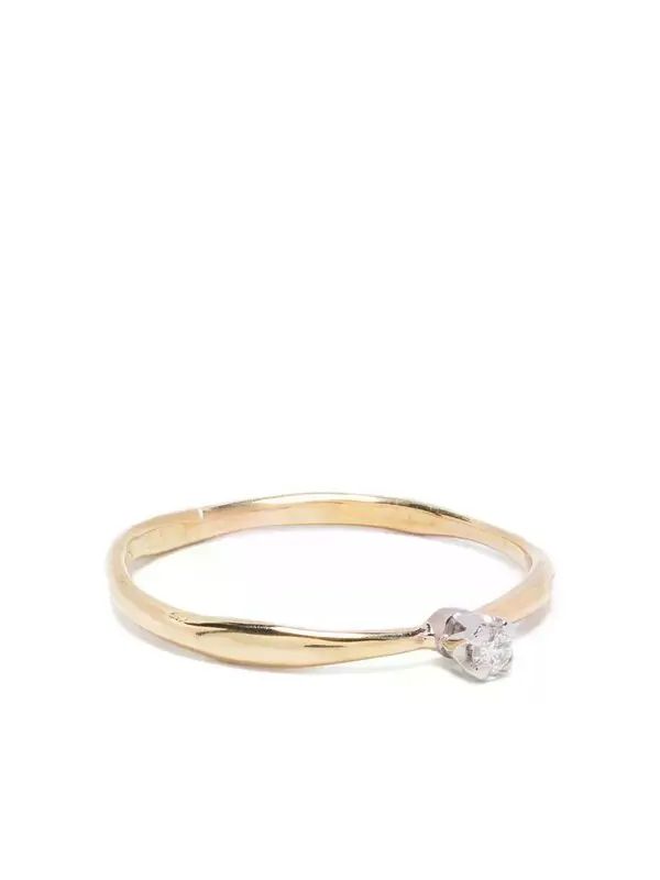 WOUTERS & HENDRIX 18kt White Solitaire Ring - Gold