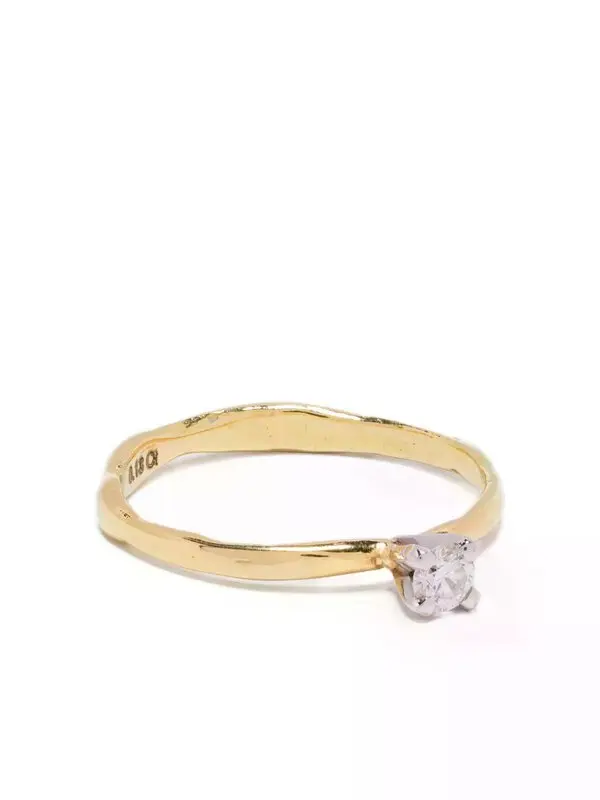 WOUTERS & HENDRIX 18kt Yellow Solitaire Diamond Ring - Gold