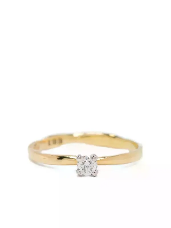 WOUTERS & HENDRIX 18kt Yellow Solitaire Diamond Ring