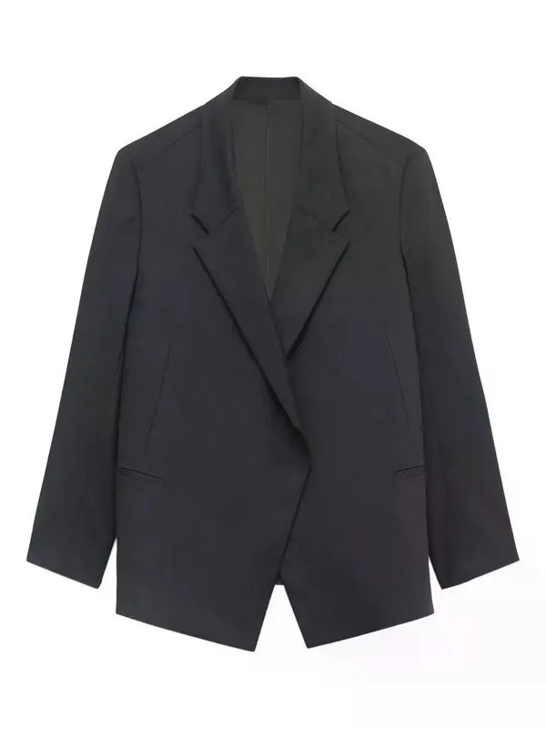 Bite Studios Polus Asymmetric Lapel Blazer - Grey
