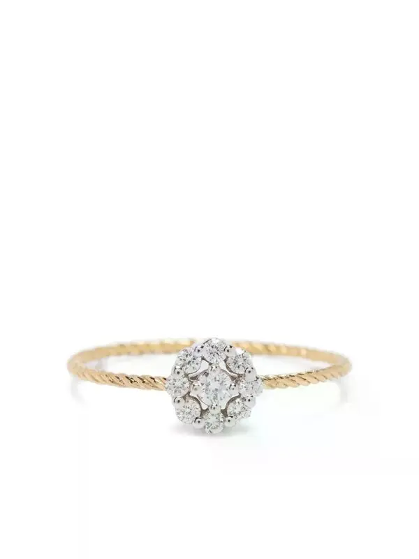 WOUTERS & HENDRIX 18kt Yellow Diamond Rosette Ring