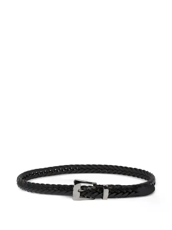 ADRIANO MENEGHETTI Braided Leather Belt - Brown