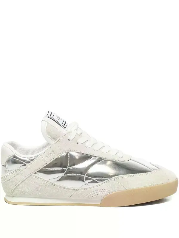 Chloé Kick Metallic Panelled Sneakers