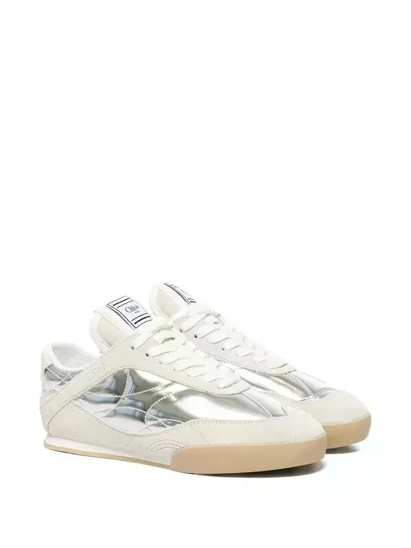 Chloé Kick Metallic Panelled Sneakers