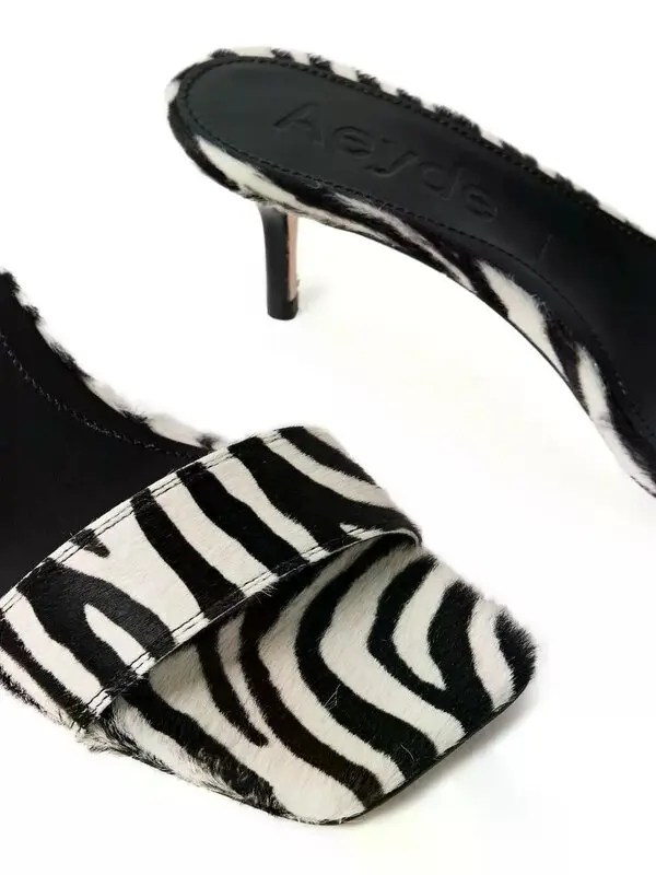 AeydĒ Zebra-pattern Heeled Sandals