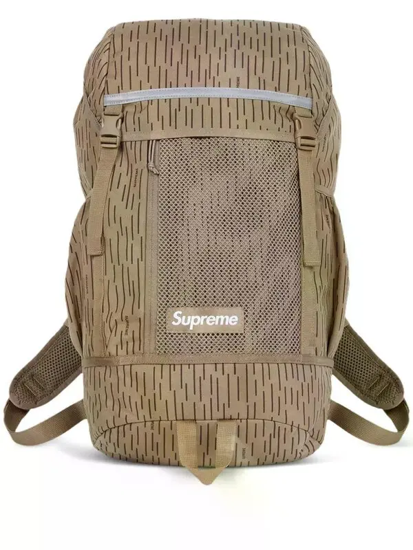 Supreme Logo-patch Backpack - Brown