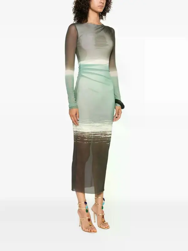 Patrizia Pepe Degrade Printed Midi Dress