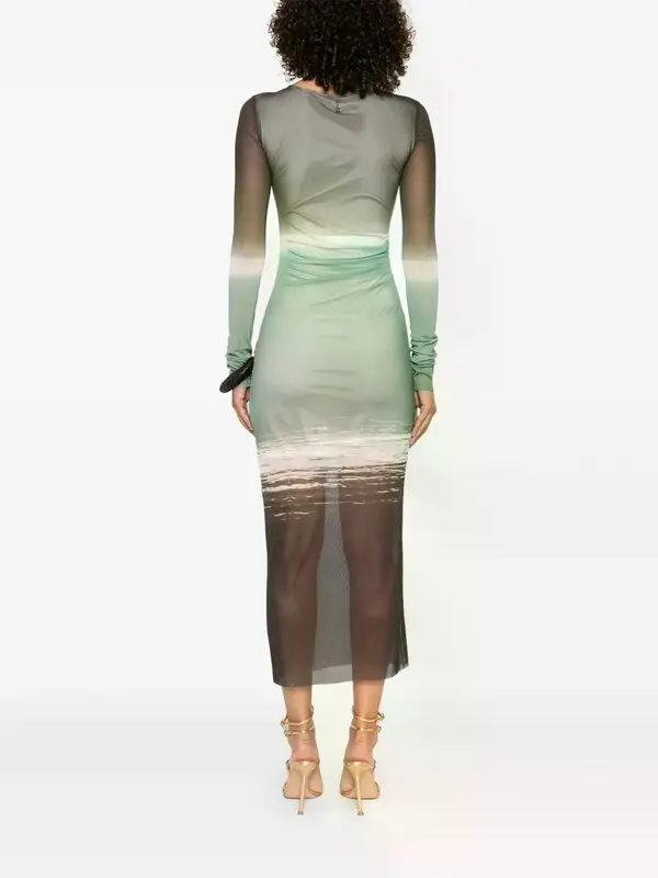 Patrizia Pepe Degrade Printed Midi Dress