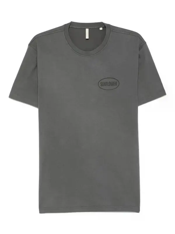 SUNFLOWER Oval-logo Cotton T-shirt