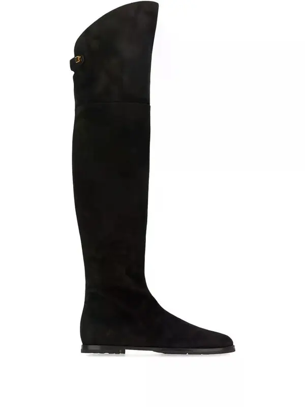 MAISON SKORPIOS Stefania Over-the-knee Leather Boots