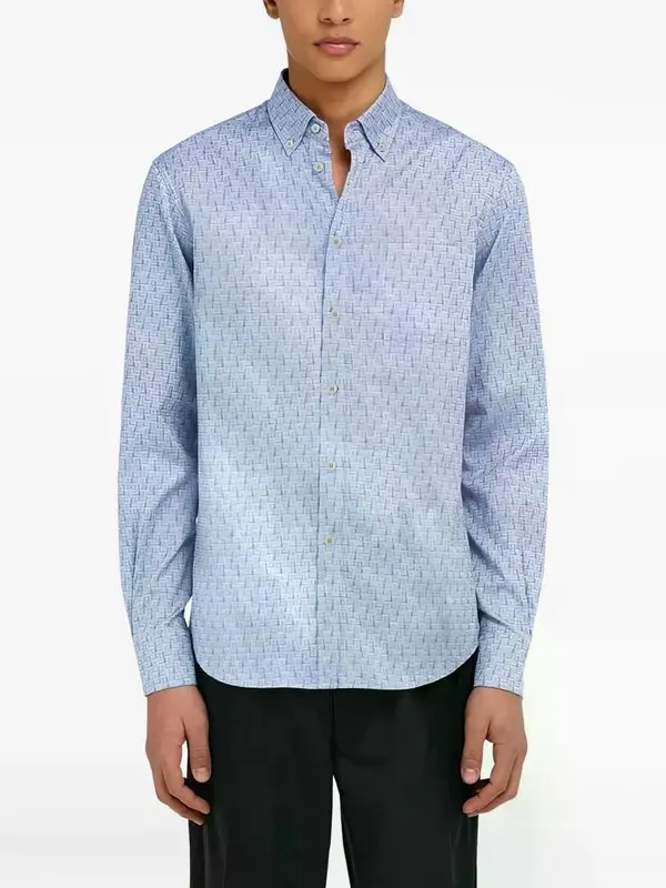 FERRAGAMO Monogram Shirt - Blue
