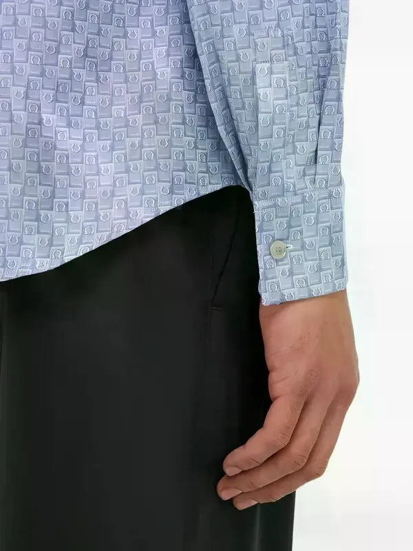FERRAGAMO Monogram Shirt - Blue