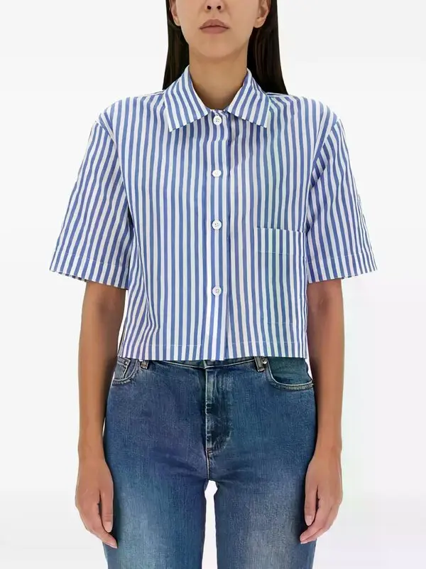 MARGARET HOWELL Striped Short-sleeve Shirt