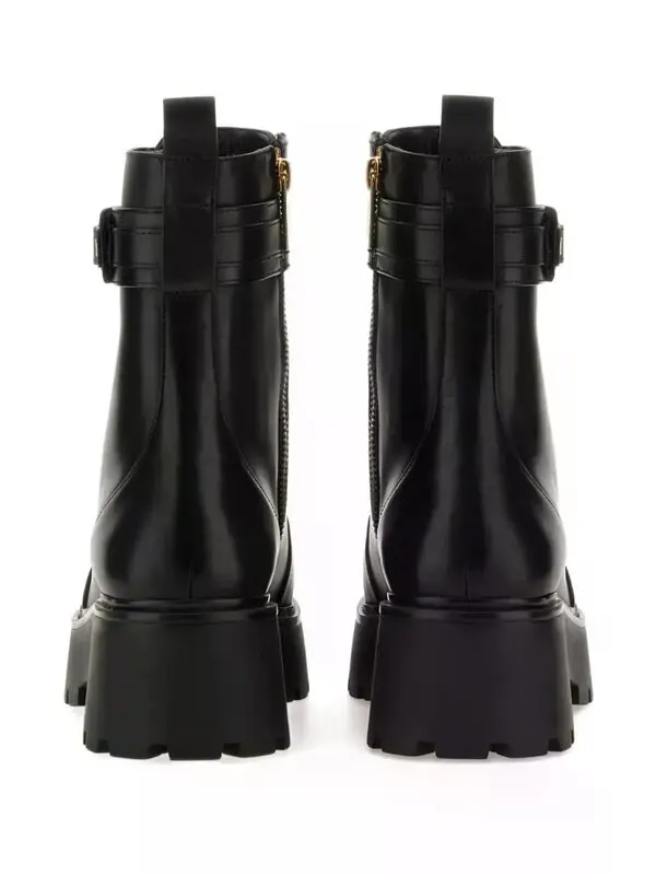 Michael Kors Buckle-strap Lace-up Combat Boots