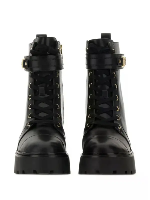 Michael Kors Buckle-strap Lace-up Combat Boots