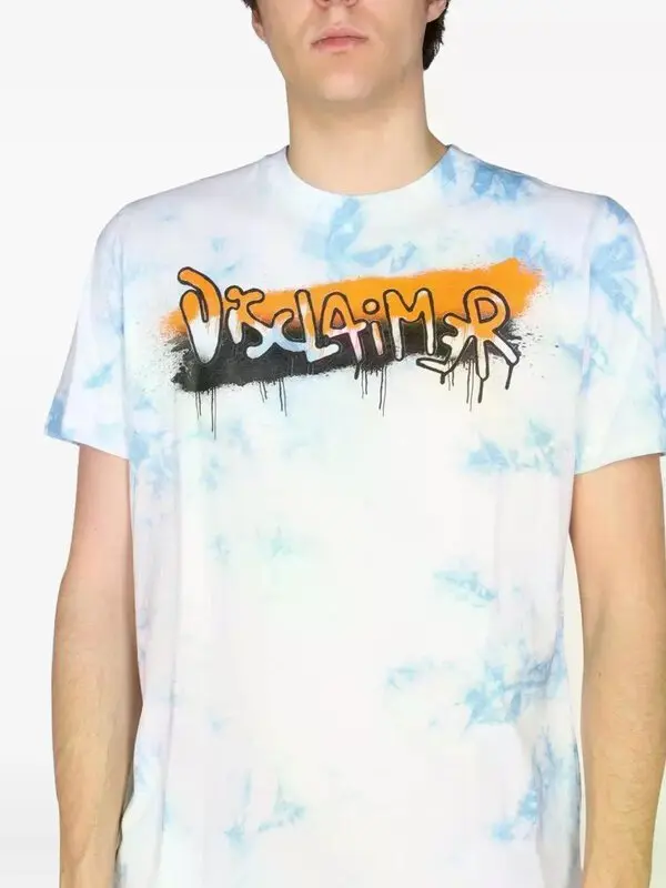 DISCLAIMER Tie-dye Graffiti-print T-shirt