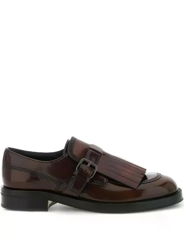 Church\'s Men\'s Leather Monk Strap Fringe Detail Dress Loafers Brown Size 8.5 Church main image 4