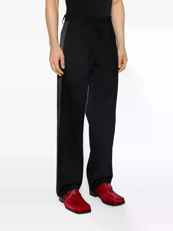 Casablanca Pleated Side-stripe Trousers