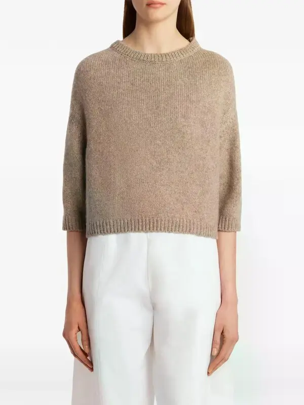Khaite Sabina Crew-neck Sweater - Neutrals