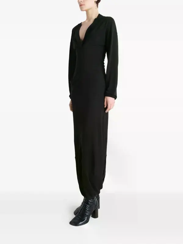 LEMAIRE Draped V-neck Midi Dress