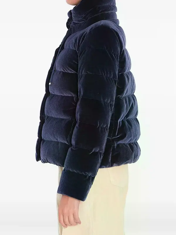 Herno Quilted Velvet Jacket - Blue