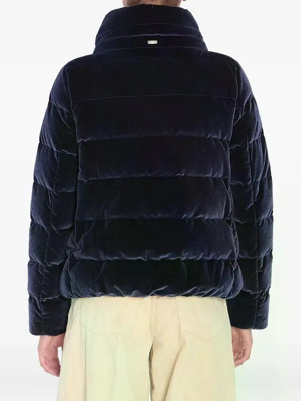 Herno Quilted Velvet Jacket - Blue