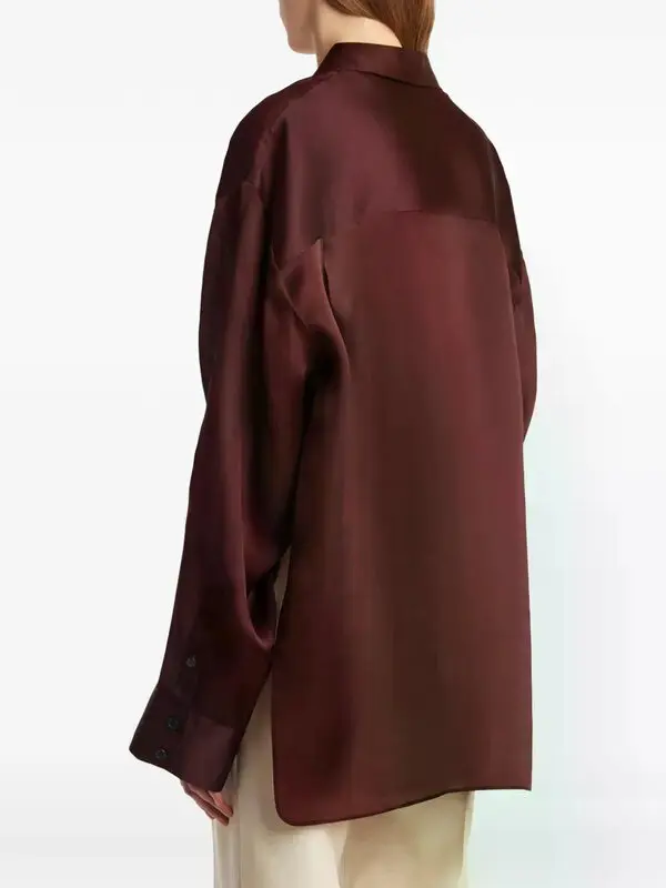 Khaite Flap-pocket Button-front Shirt - Brown