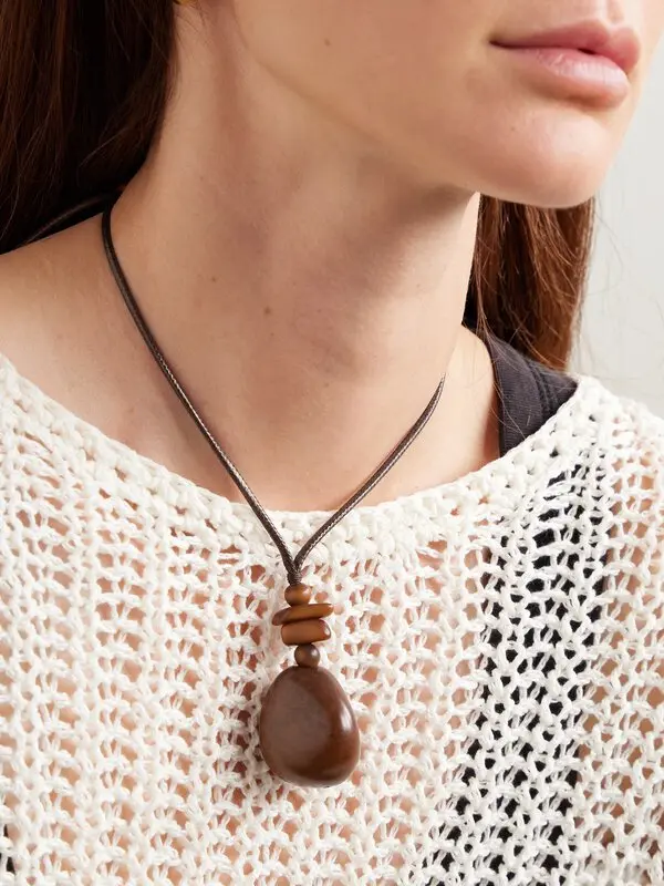 HUNTING SEASON Pendant Tagua And Leather Necklace