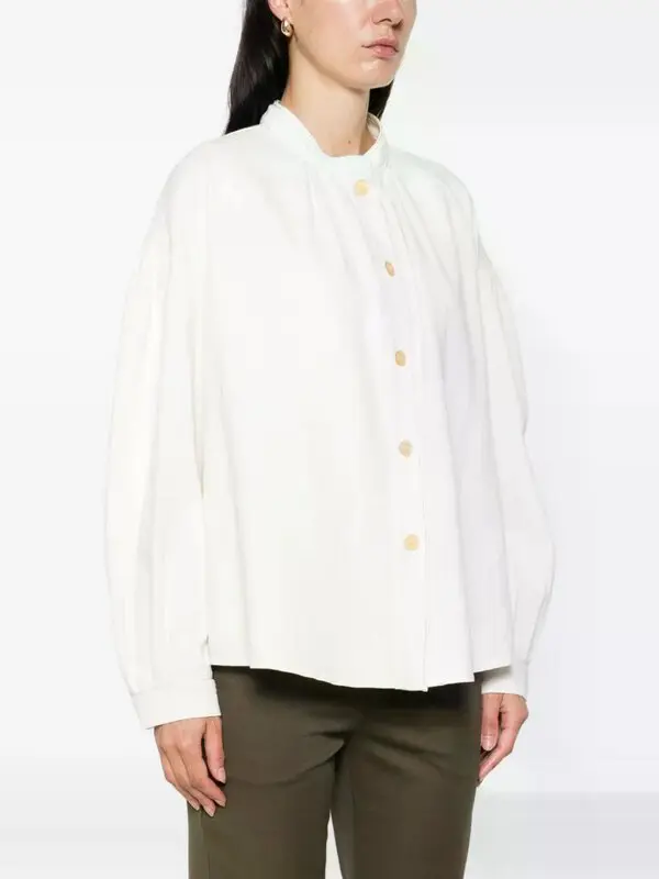 FORTE_FORTE High-neck Button Top