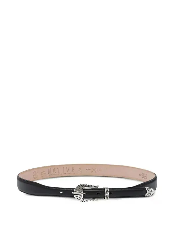 ADRIANO MENEGHETTI Cheyenne Leather Belt - Black