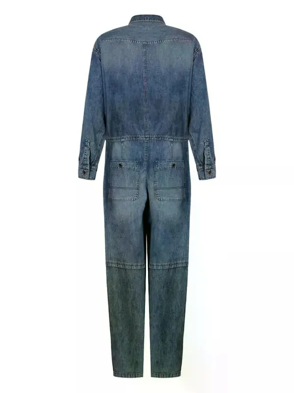 MARANT ETOILE Button-fastening Denim Jumpsuit - Blue